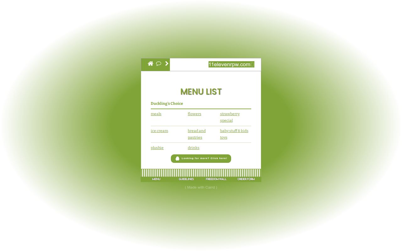 ELEVEN - ELEVEN MENU